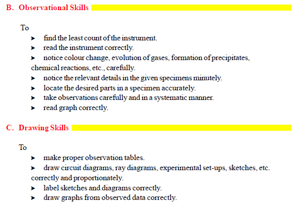 cbse-class-10-science-categories-of-practical-skills